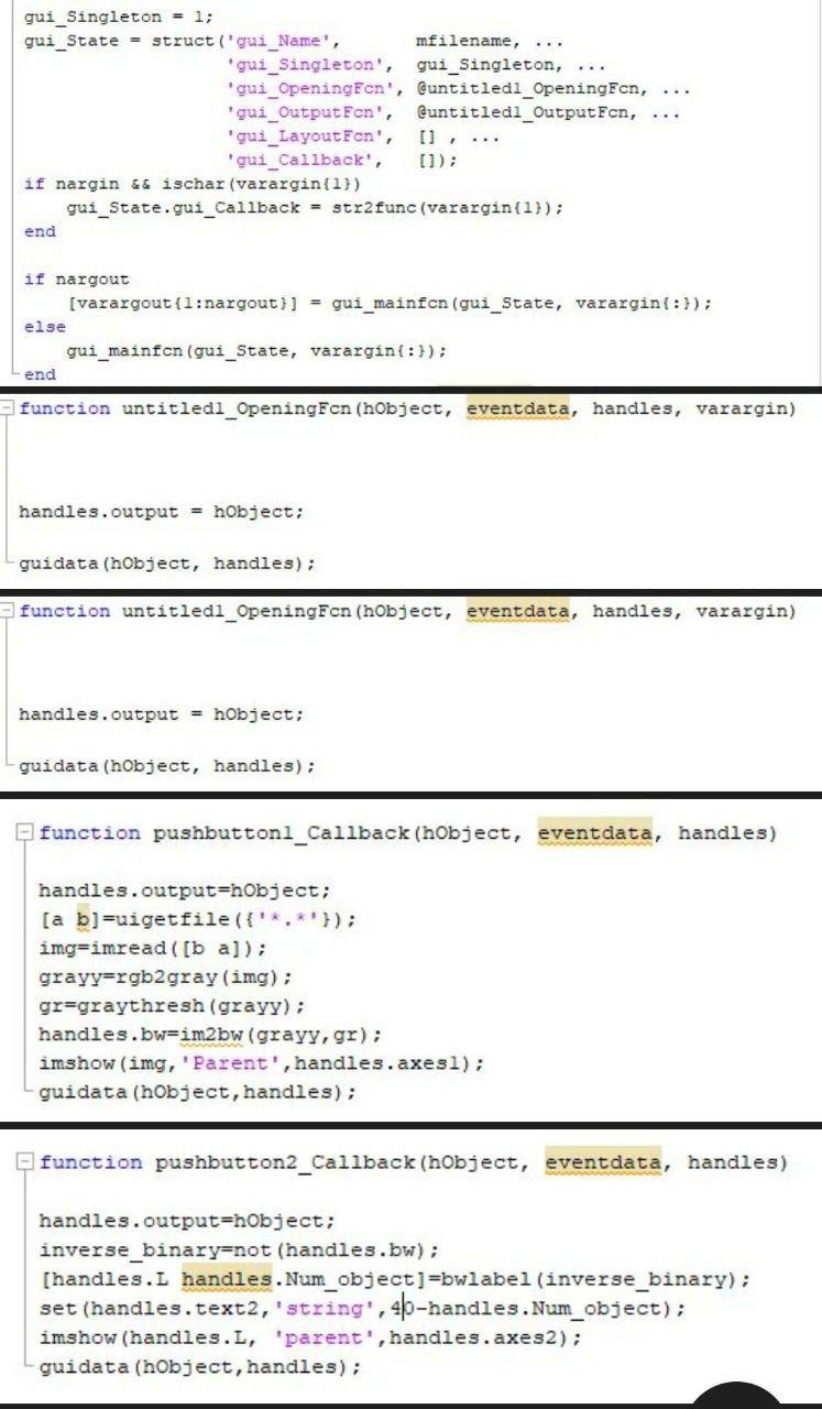 Solved gui_Singleton = 1; gui_State = struct('gui_Name', | Chegg.com