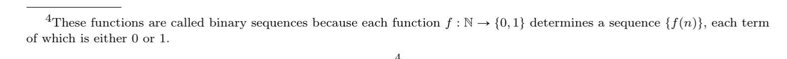 Solved (4) A binary sequence is a function f:N → {0,11 Let S | Chegg.com