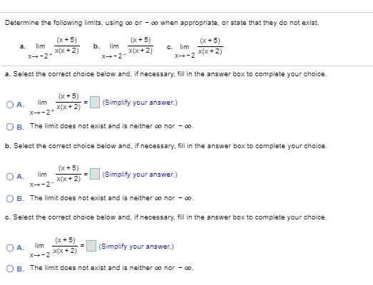 Solved Determine the following limits, using oor - when | Chegg.com