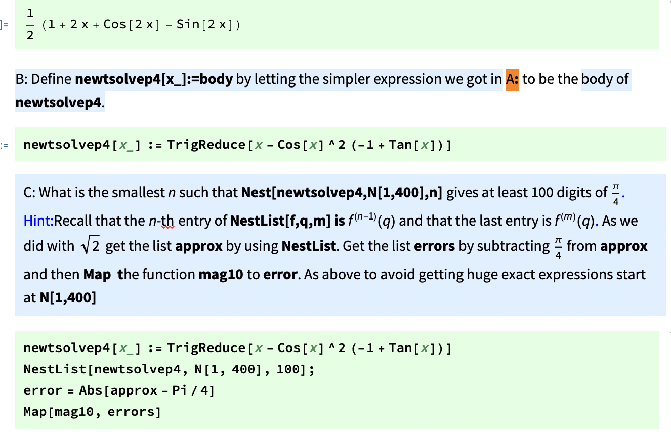 Solved Problem 8: We are going to use the equation tan(4π)=1 | Chegg.com