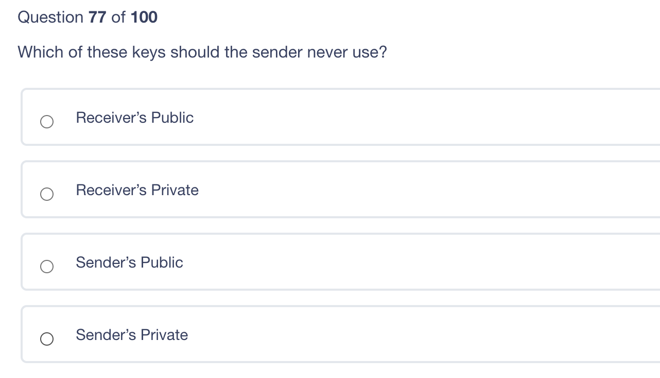 Solved Question 80 of 100 Which of the following provides | Chegg.com