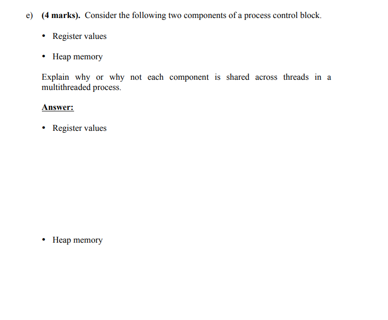 Solved e) (4 marks). Consider the following two components | Chegg.com