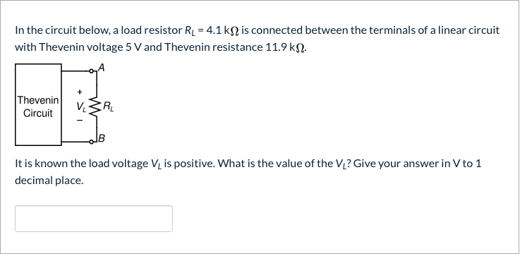 Solved In the circuit below, a load resistor RL = 4.1 k 2 is | Chegg.com