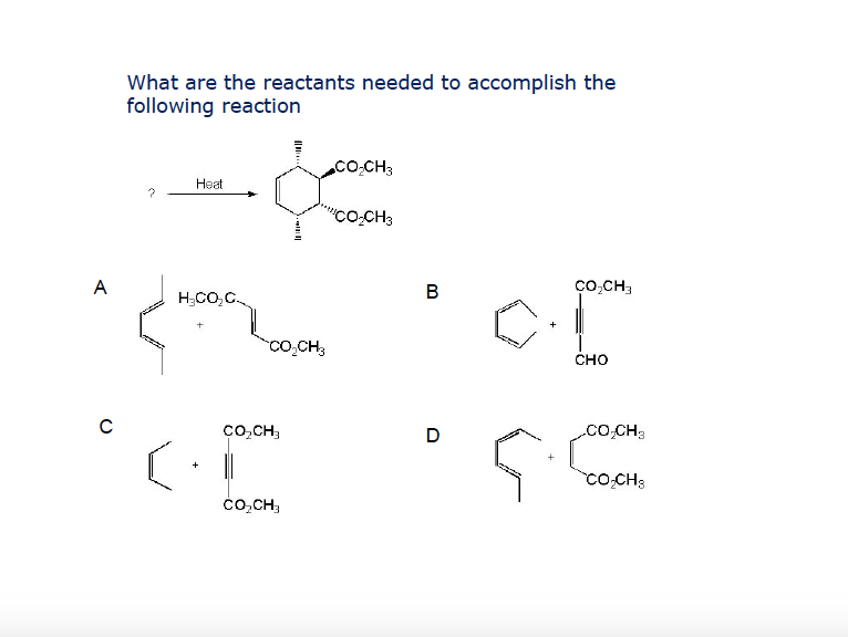 Solved What are the reactants needed to accomplish the | Chegg.com