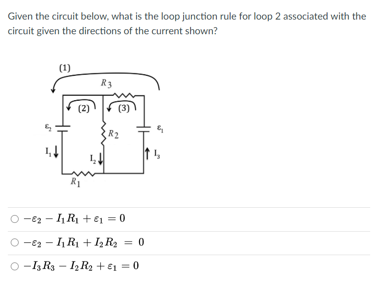 Solved Given the circuit below, what is the loop junction | Chegg.com