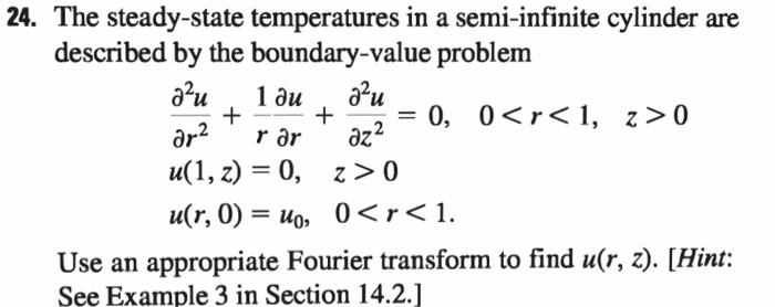 Solved 24. The steady-state temperatures in a semi-infinite | Chegg.com