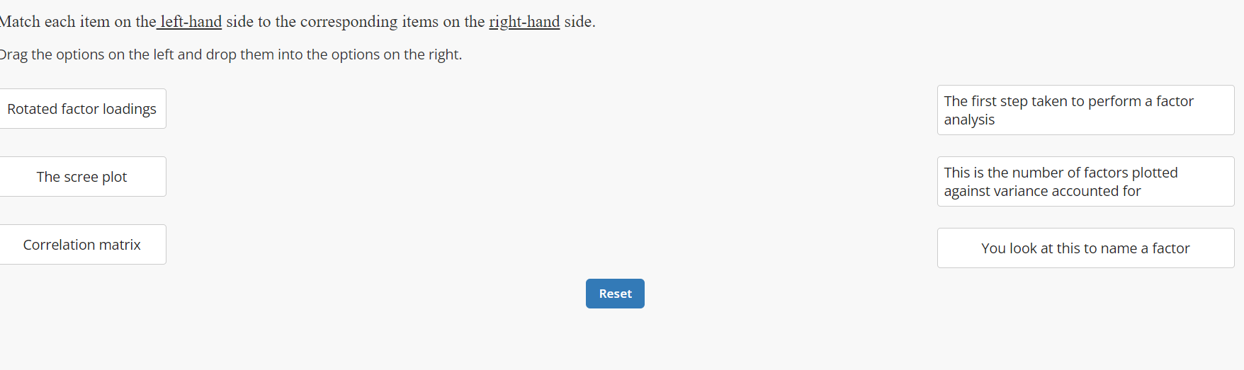 Solved Match each item on the left-hand side to the | Chegg.com