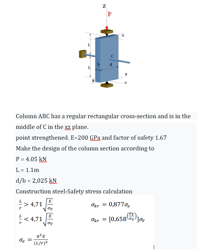Solved Z P A d B X Column ABC has a regular rectangular | Chegg.com