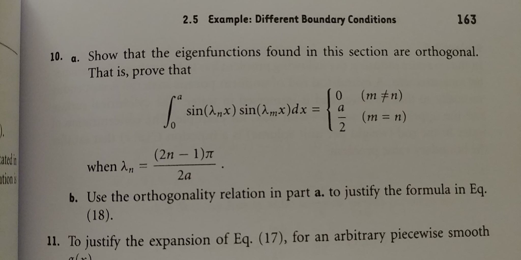 Solved 2.5 Example: Different Boundary Conditions 163 10. a. | Chegg.com