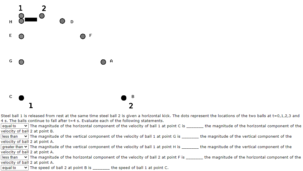 Solved Steel ball 1 is released from rest at the same time | Chegg.com