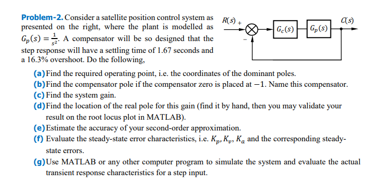 Solved Problem-2. ﻿Consider a satellite position control | Chegg.com