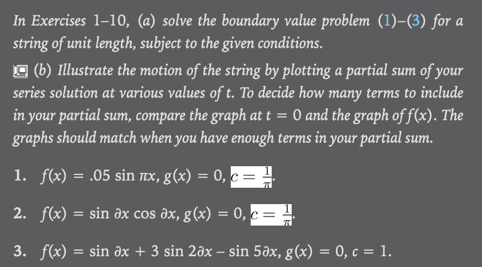 Solved In Exercises 1-10, (a) solve the boundary value | Chegg.com