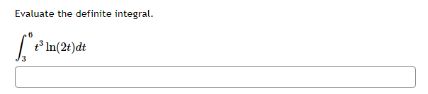 Solved Evaluate the definite integral. tln(2t)dt | Chegg.com