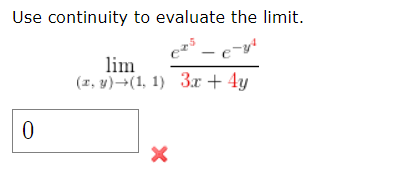 Solved Use continuity to evaluate the limit. ets e- lim (, | Chegg.com