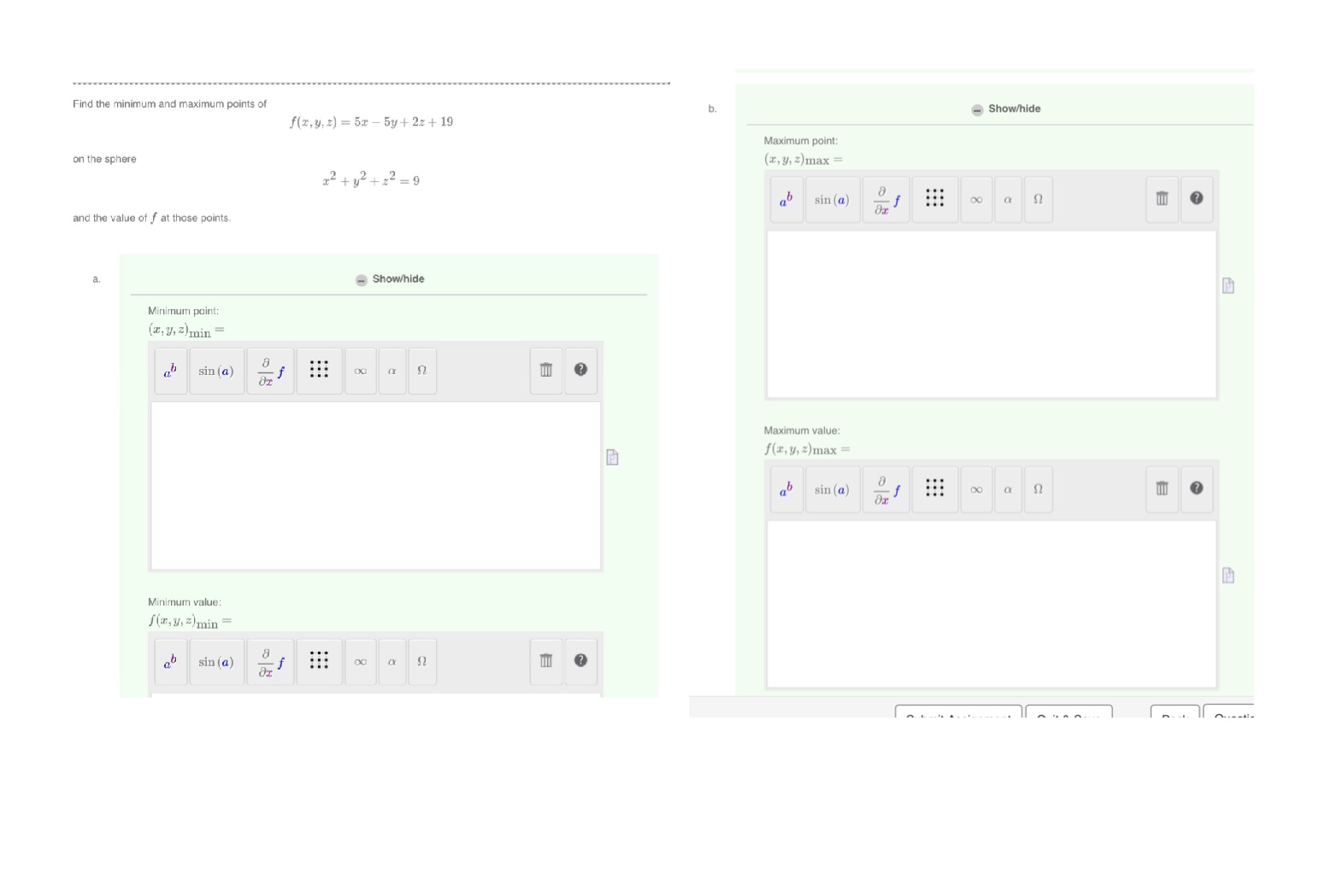 Solved Find the minimum and maximum points | Chegg.com