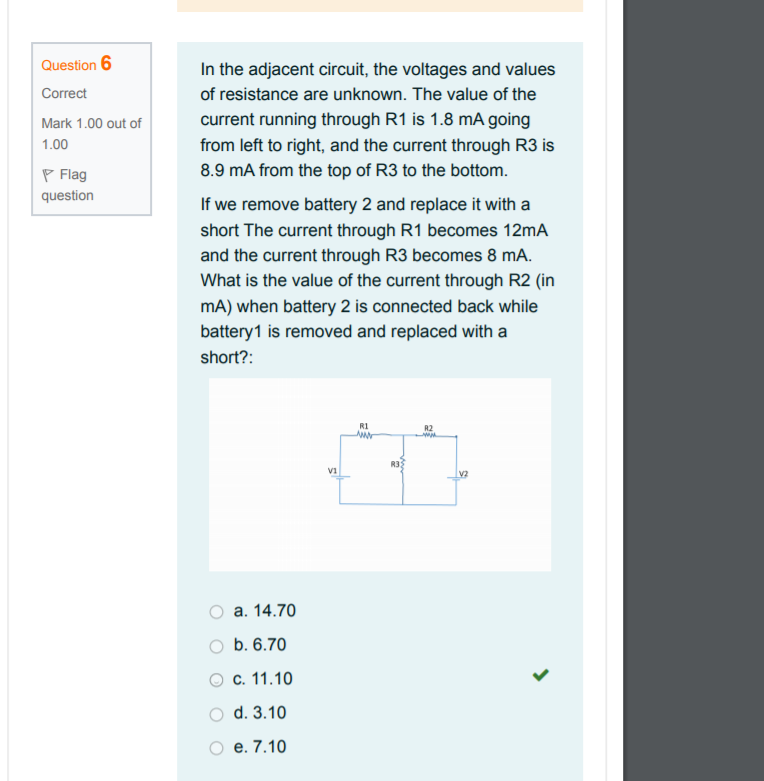 Solved In the adjacent circuit, the voltages and values of | Chegg.com