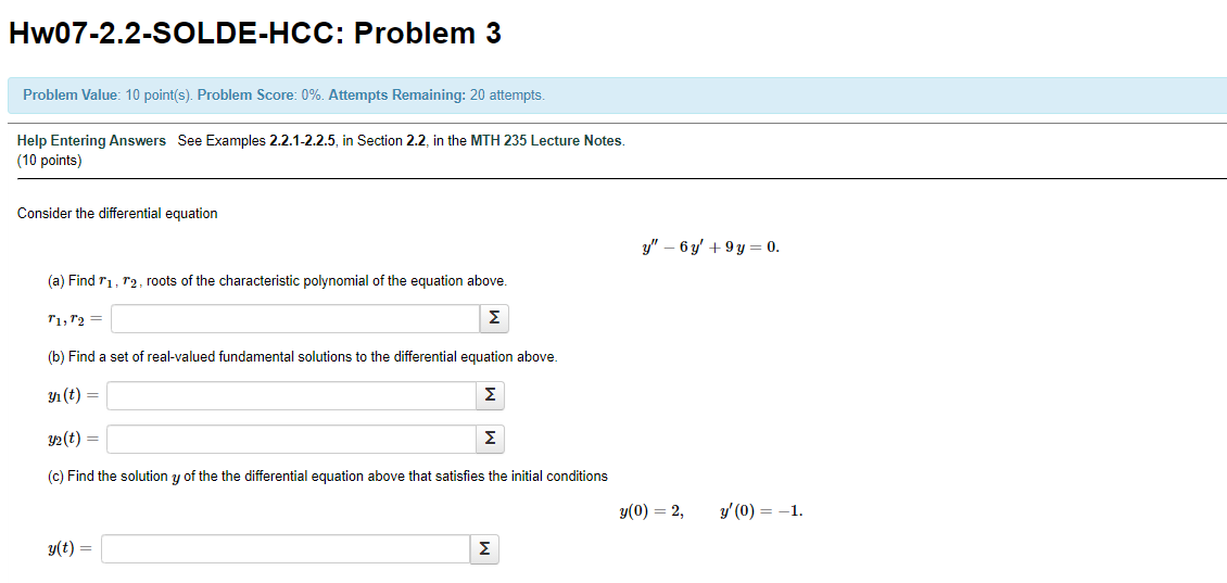 Solved Hw07-2.2-SOLDE-HCC: Problem 3 Problem Value: 10 | Chegg.com