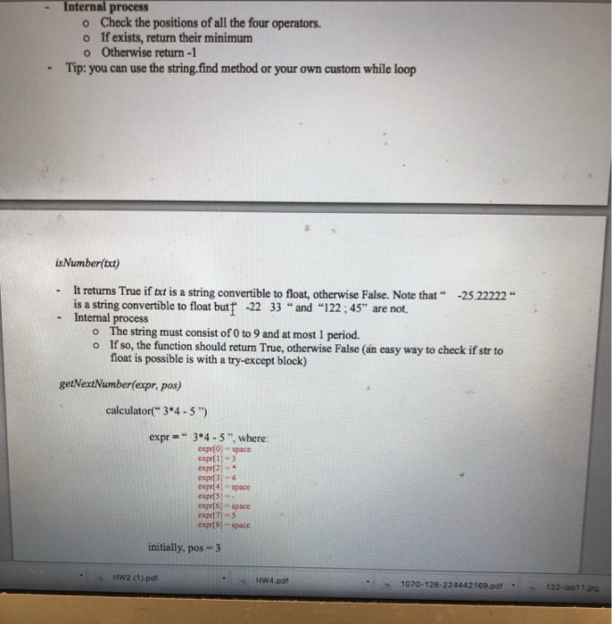 Solved Goal: Write the function calculator(expr), where expr | Chegg.com