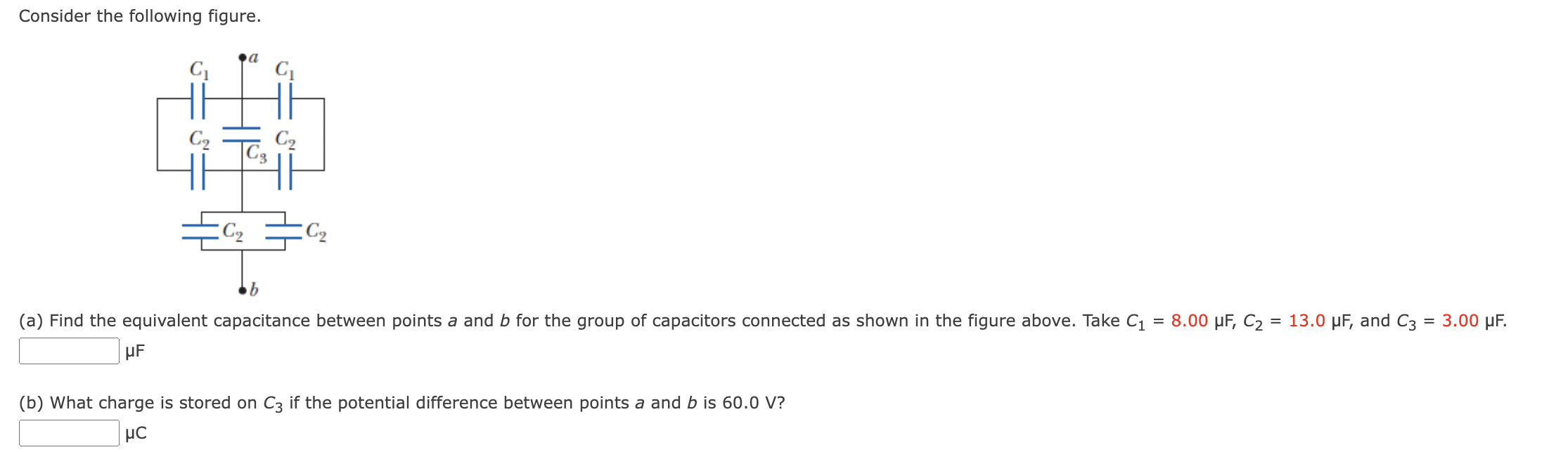 Solved Consider the following figure. a C Cz C, E C2 (a) | Chegg.com