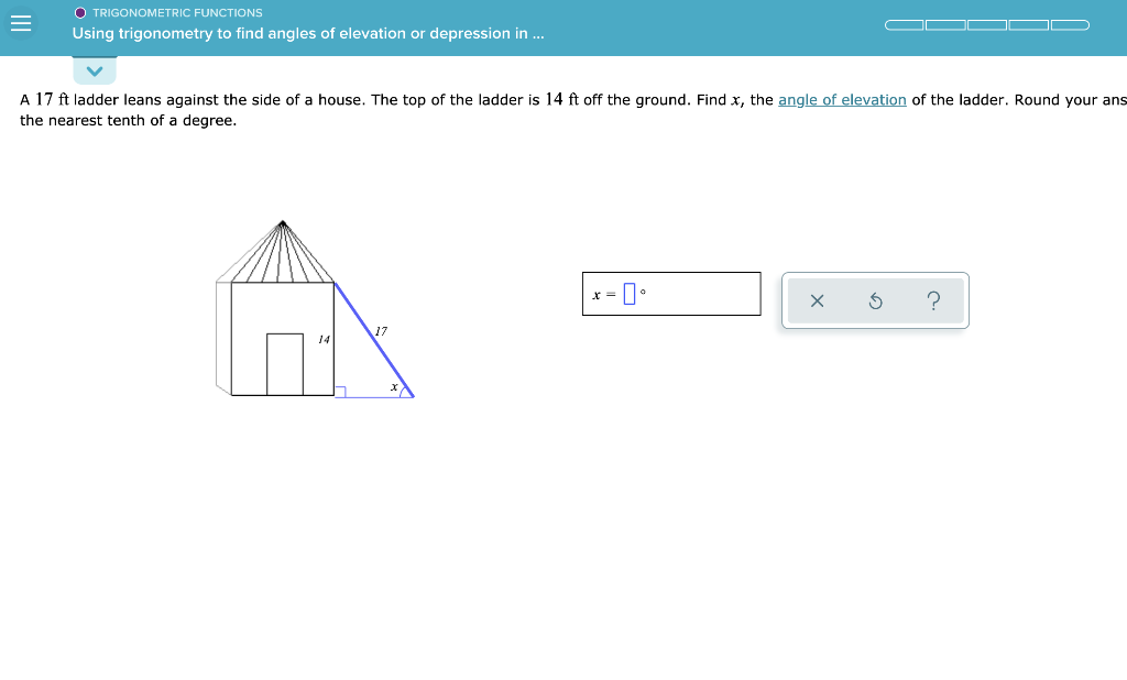 Solved O TRIGONOMETRIC FUNCTIONS Using trigonometry to find | Chegg.com