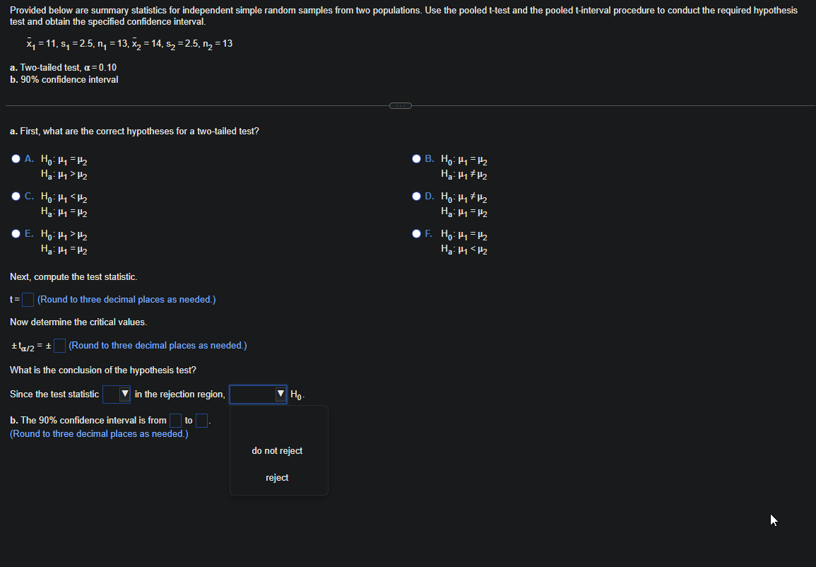 Solved DROP DOWN OPTIONS ARE IS IS NOT AND DO NOT | Chegg.com