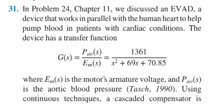 Solved 31. In Problem 24, Chapter 11, we discussed an EVAD, | Chegg.com