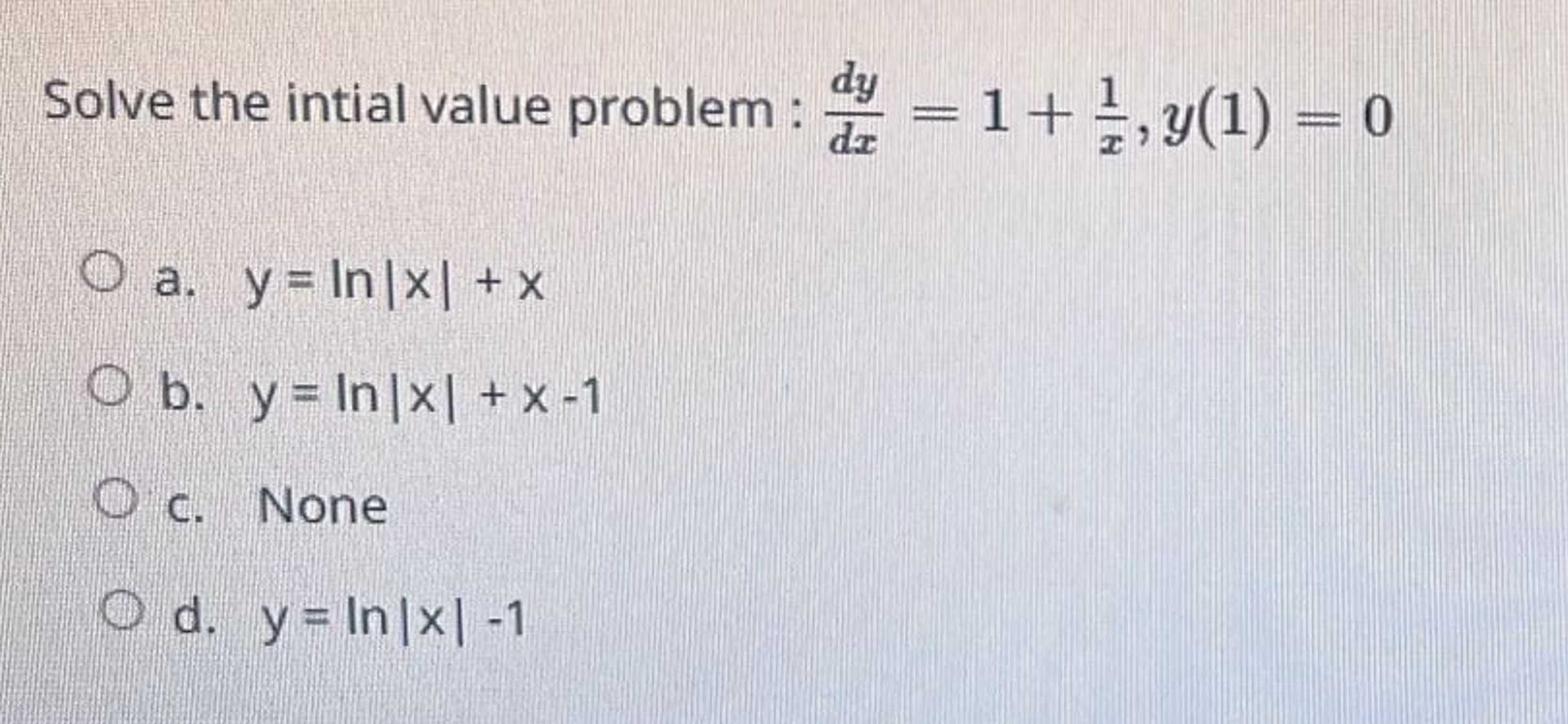 Solved Solve the intial value problem : | Chegg.com