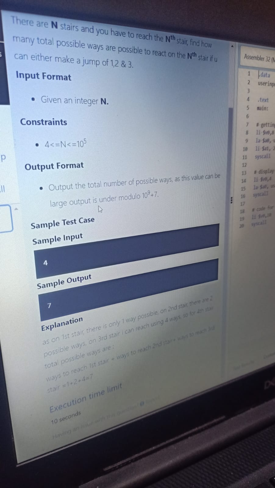 Solved There are N stairs and you have to reach the Nth | Chegg.com
