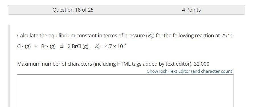 Solved Calculate the equilibrium constant in terms of | Chegg.com