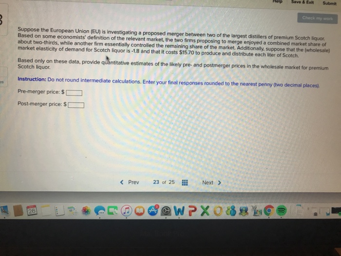 Solved Help Save&Exit Submit Check my work largest | Chegg.com