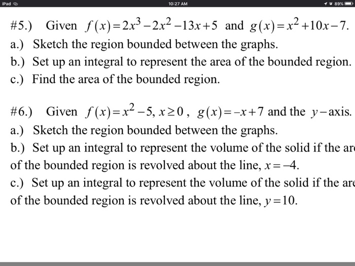 Solved 5. Given f(X)=2x^3-2x^2-13x+5 and g(X)=x^2+10x-7 | Chegg.com