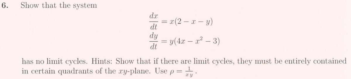 Solved NOTE: This is a DYNAMICAL SYSTEMS Math question. DO | Chegg.com