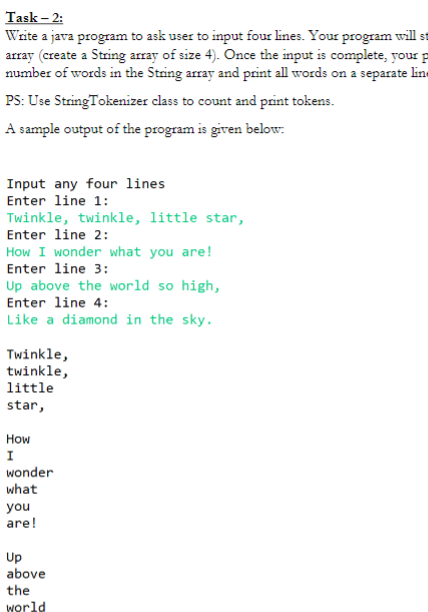 Solved Task 2 Write A Java Program To Ask User To Input 1927