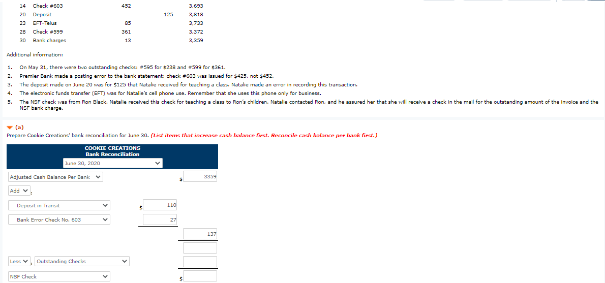 Solved Cookie Creations 8 Part 2 a-c (Part Level Submission) | Chegg.com