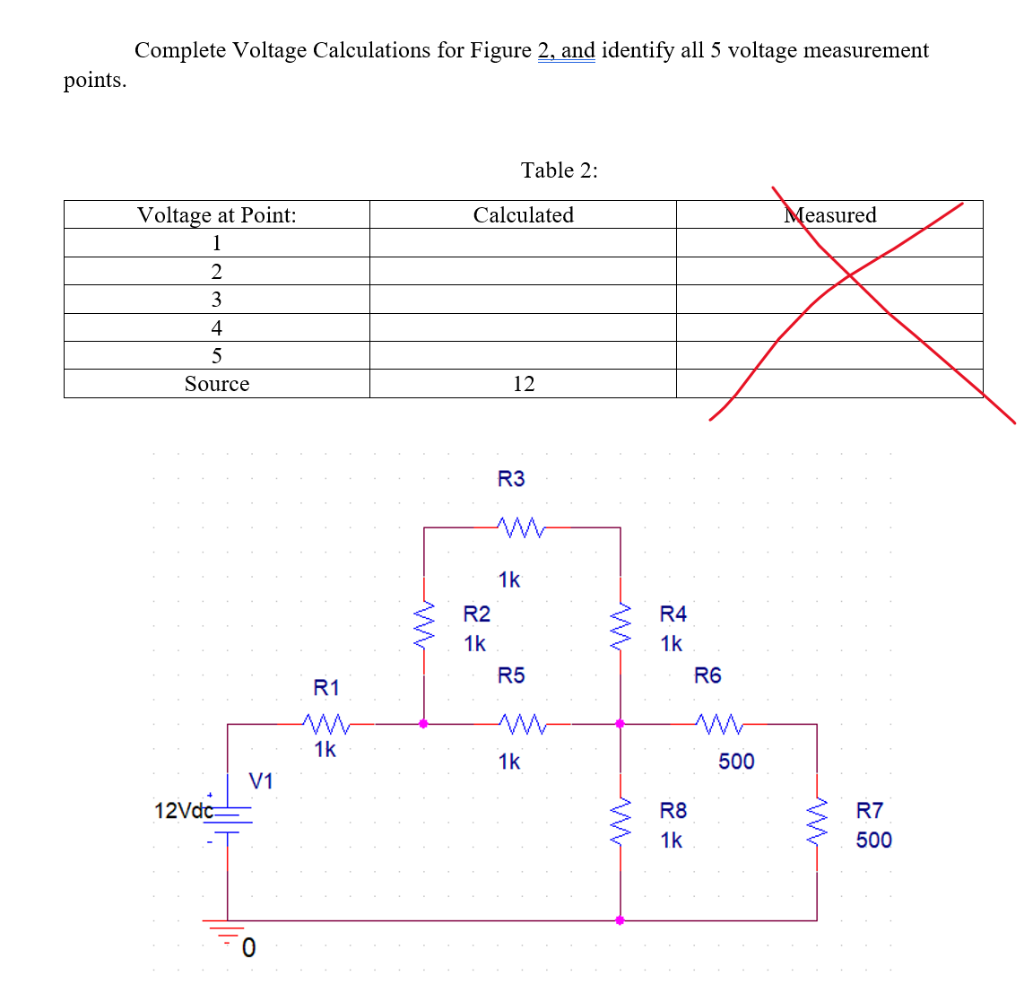 Solved Complete Voltage Calculations For Figure 2 And 
