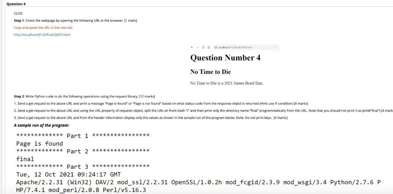 Solved CLO3: Step 1: Check the webpage by opening the | Chegg.com