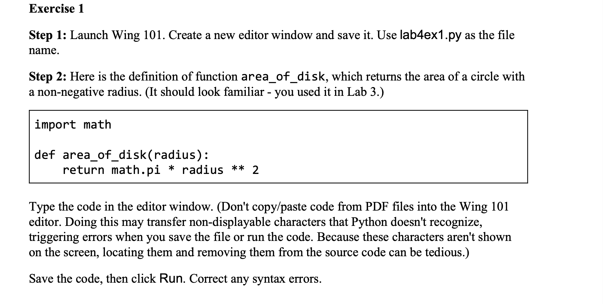 Solved Exercise 1 Step 1: Launch Wing 101. Create a new | Chegg.com