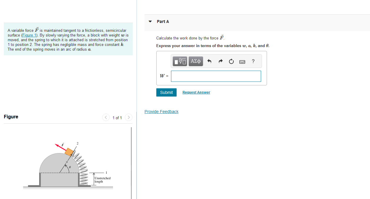 Solved A variable force F is maintained tangent to a | Chegg.com