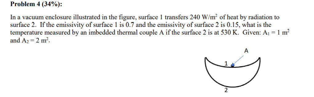 Solved Problem 4 (34%): In a vacuum enclosure illustrated in | Chegg.com
