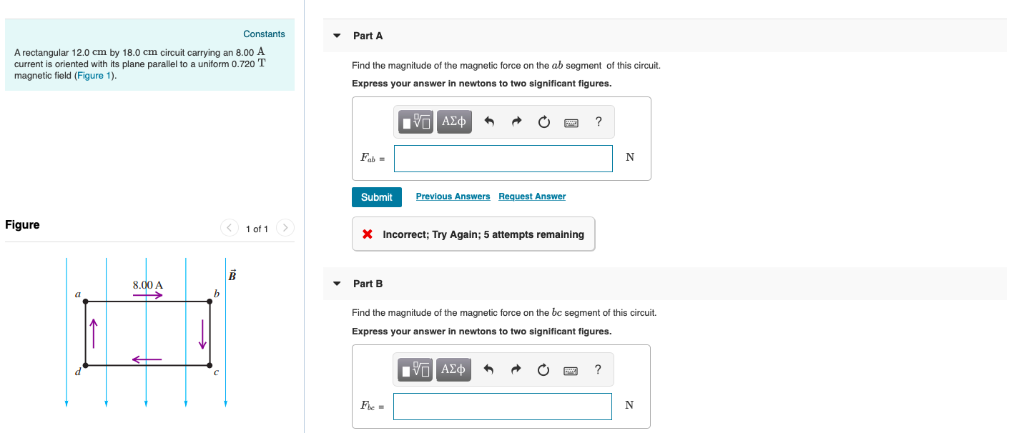 Solved Constants Part A A rectangular 12.0 cm by 18.0 cm | Chegg.com