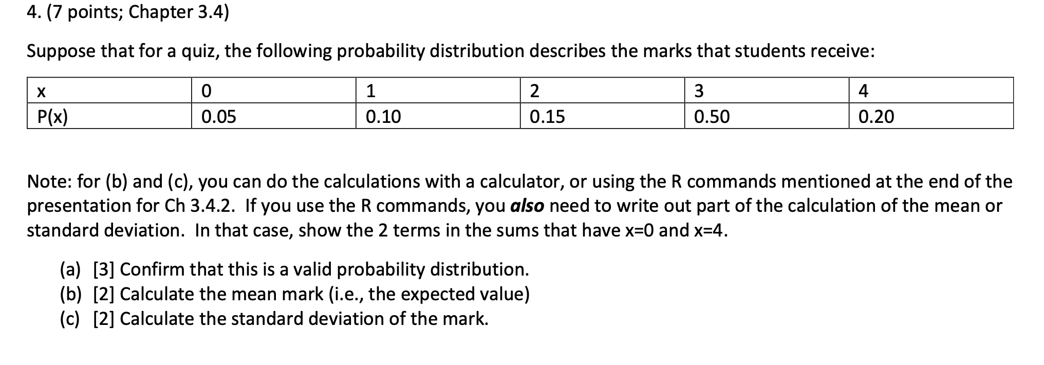 Solved 7 ﻿points Chapter 34suppose That For A Quiz The 