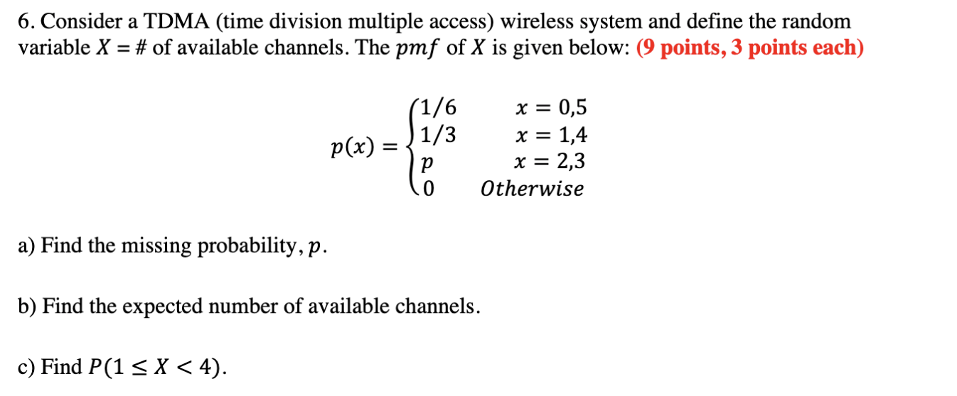 Solved 6. Consider a TDMA (time division multiple access) | Chegg.com