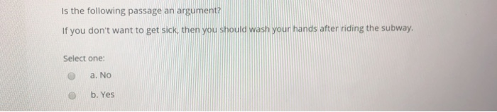 Solved The following passage is not an argument. What kind | Chegg.com