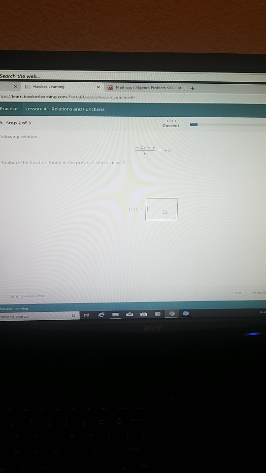 Solved Search the web Hawkes Leaning Mathway Algebra Problem | Chegg.com