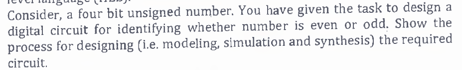 Solved Consider, a four bit unsigned number. You have given | Chegg.com