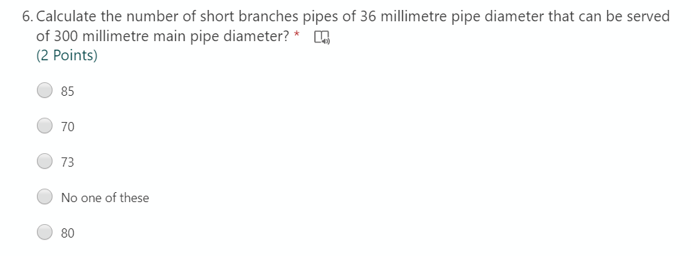 Solved 6. Calculate the number of short branches pipes of 36 | Chegg.com