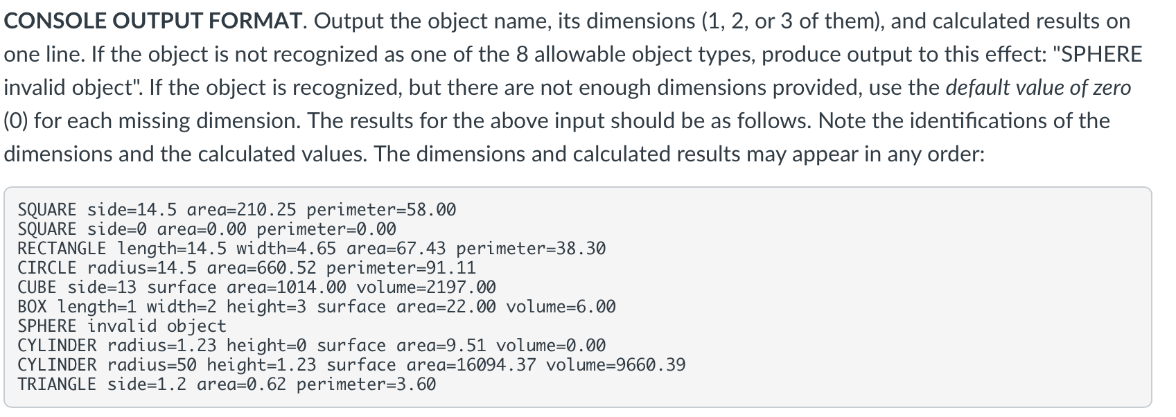 Solved REQUIREMENTS: Write a C++ program named Shapes.1.cpp | Chegg.com