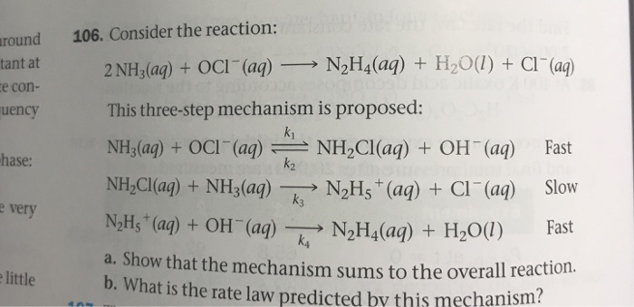 Solved round 106. Consider the reaction: tant at 2 NH3(aq) + | Chegg.com