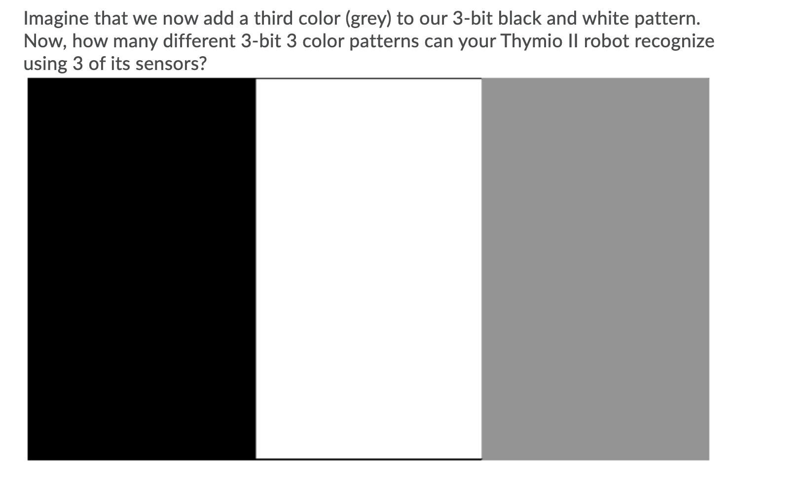 Solved Imagine that we now add a third color (grey) to our | Chegg.com