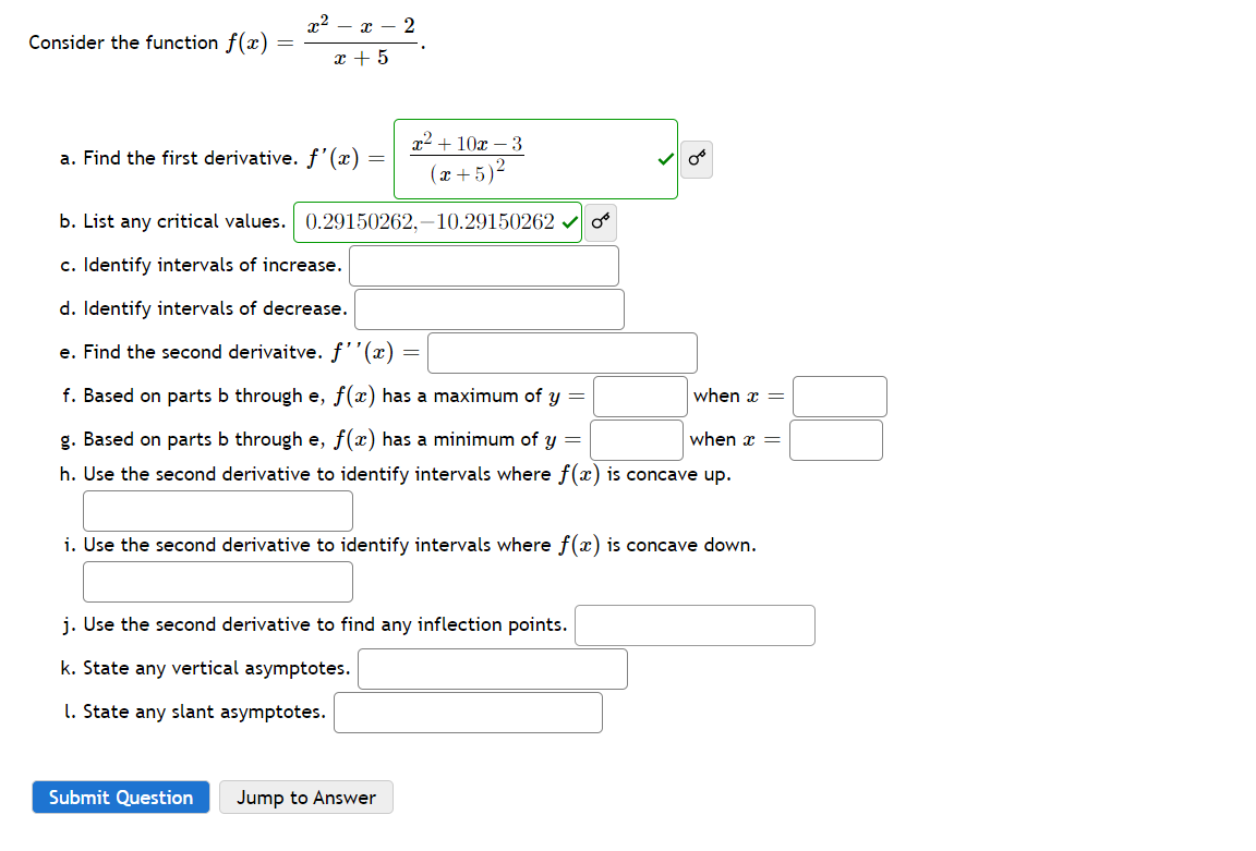 Solved r2 2 - 2 Consider the function f(x) + 5 a. Find the | Chegg.com
